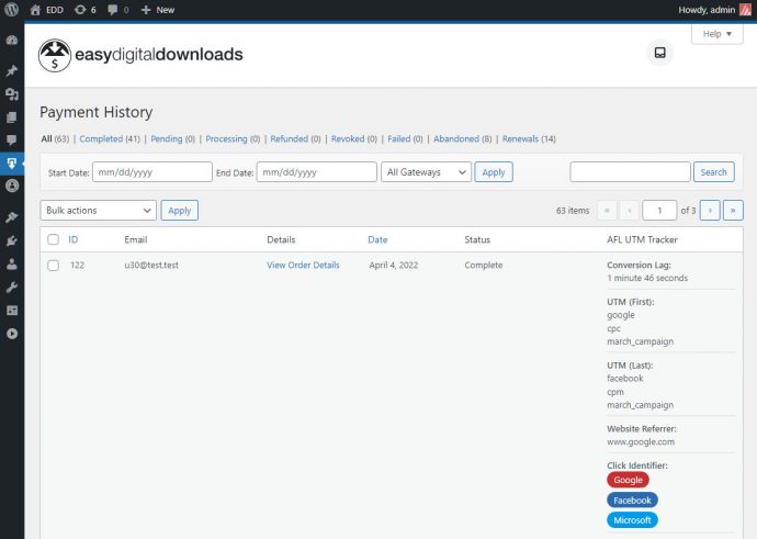 Easy Digital Downloads: Track and capture UTM parameters - Appfromlab