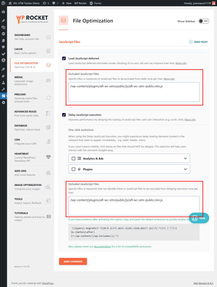 WP Rocket Setup - Appfromlab