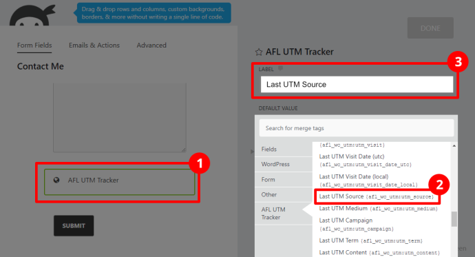 Ninja Forms Merge Tags - Appfromlab