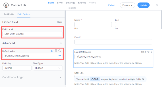 Capture UTM parameters in Formidable Forms hidden fields - Appfromlab