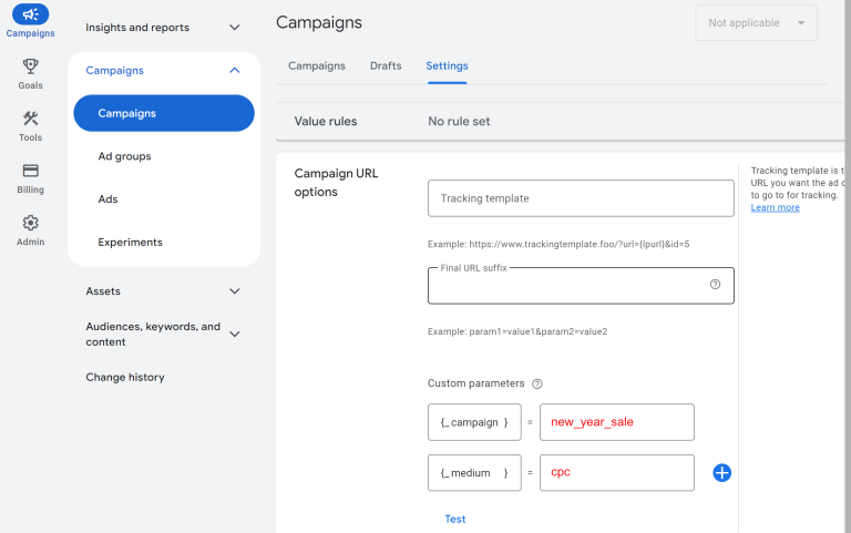 Set up UTM parameter in Google Ads Final URL Suffix - Appfromlab